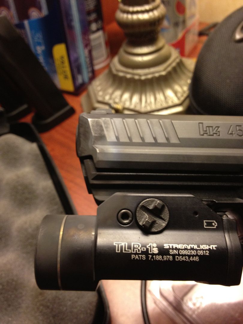 HK45 at the range with a Streamlight TLR-1s attached. | HKPRO Forums
