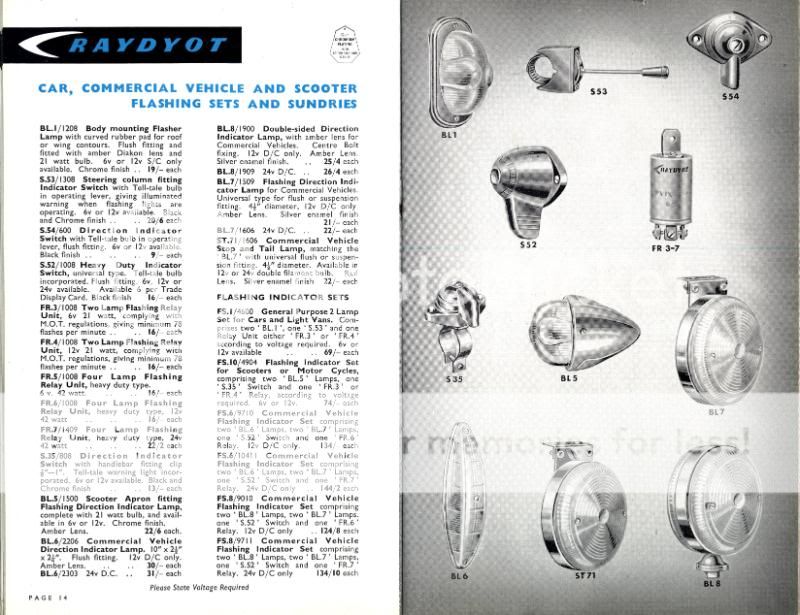 Raydyot Accessories Catalogue 1965 - AutoShite - Autoshite